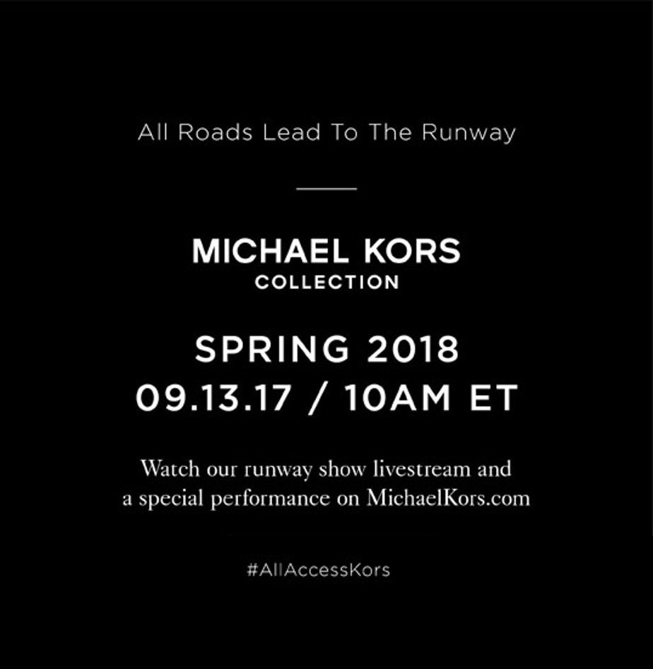 Watch Michael Kors Spring Summer 2018 Show Prestige Online Singapore