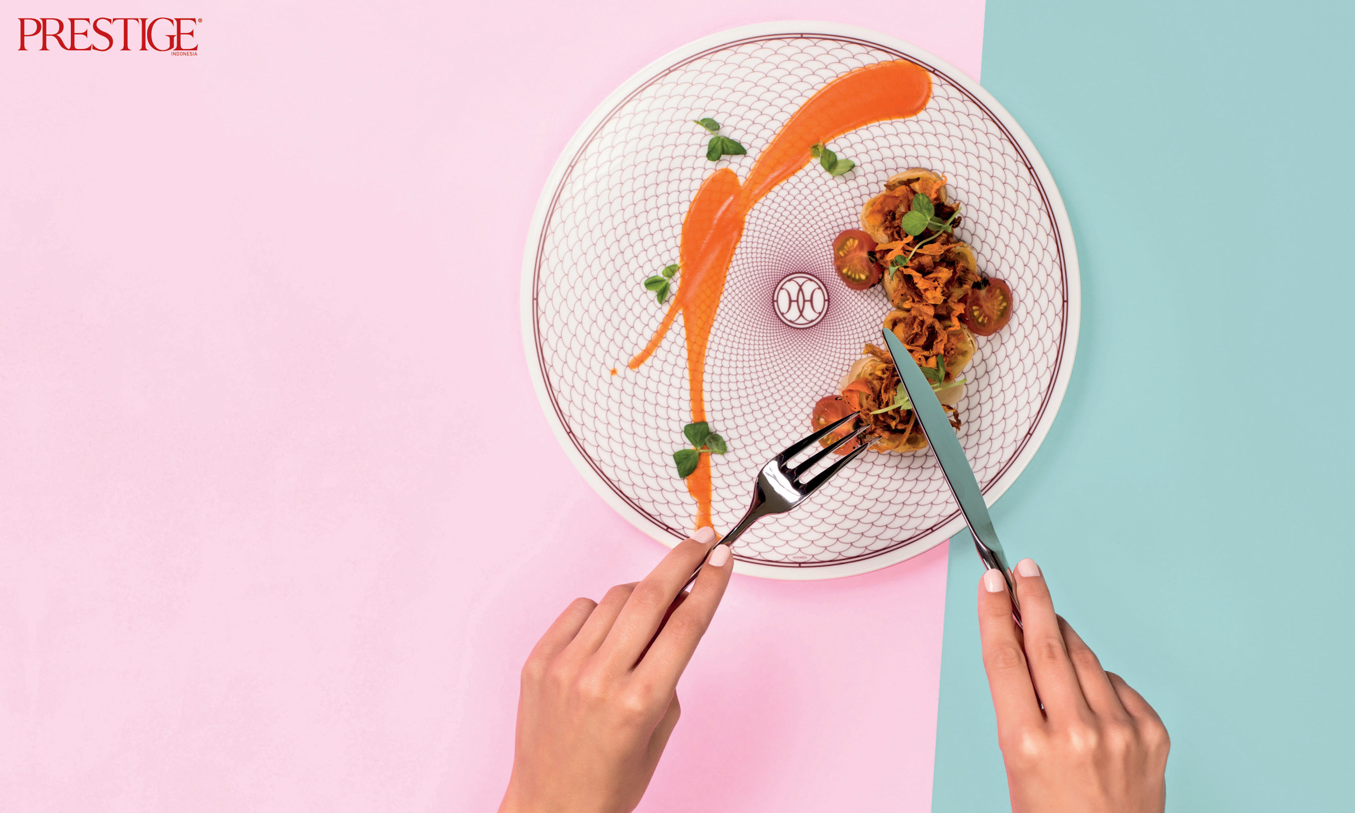 PRETTY TABLEWARE SET OF HERMÈS H DECO ROUGE | Prestige Online - Indonesia