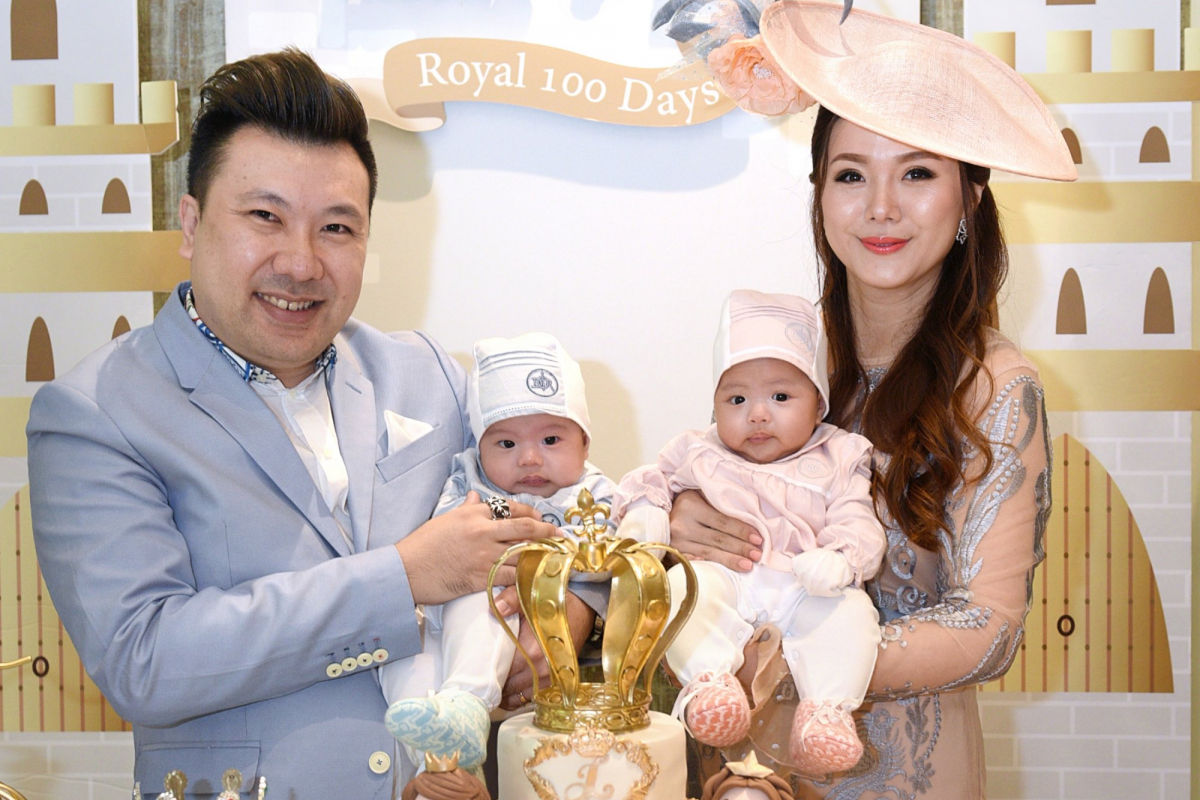 Chermaine Pang And Terence Siew Throw 100-Day Party For Their Twins