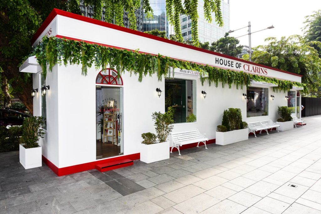 The House of Clarins beauty pop-up along Orchard Road, Singapore
