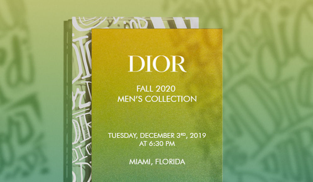 Livestream: Dior Men's Pre-Fall 2020 show in Miami