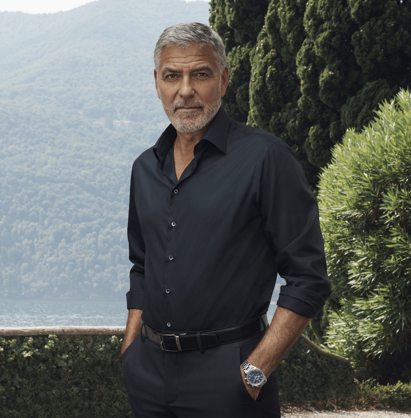 Hyun Bin and George Clooney Front Omega Speedmaster '57 Campaign