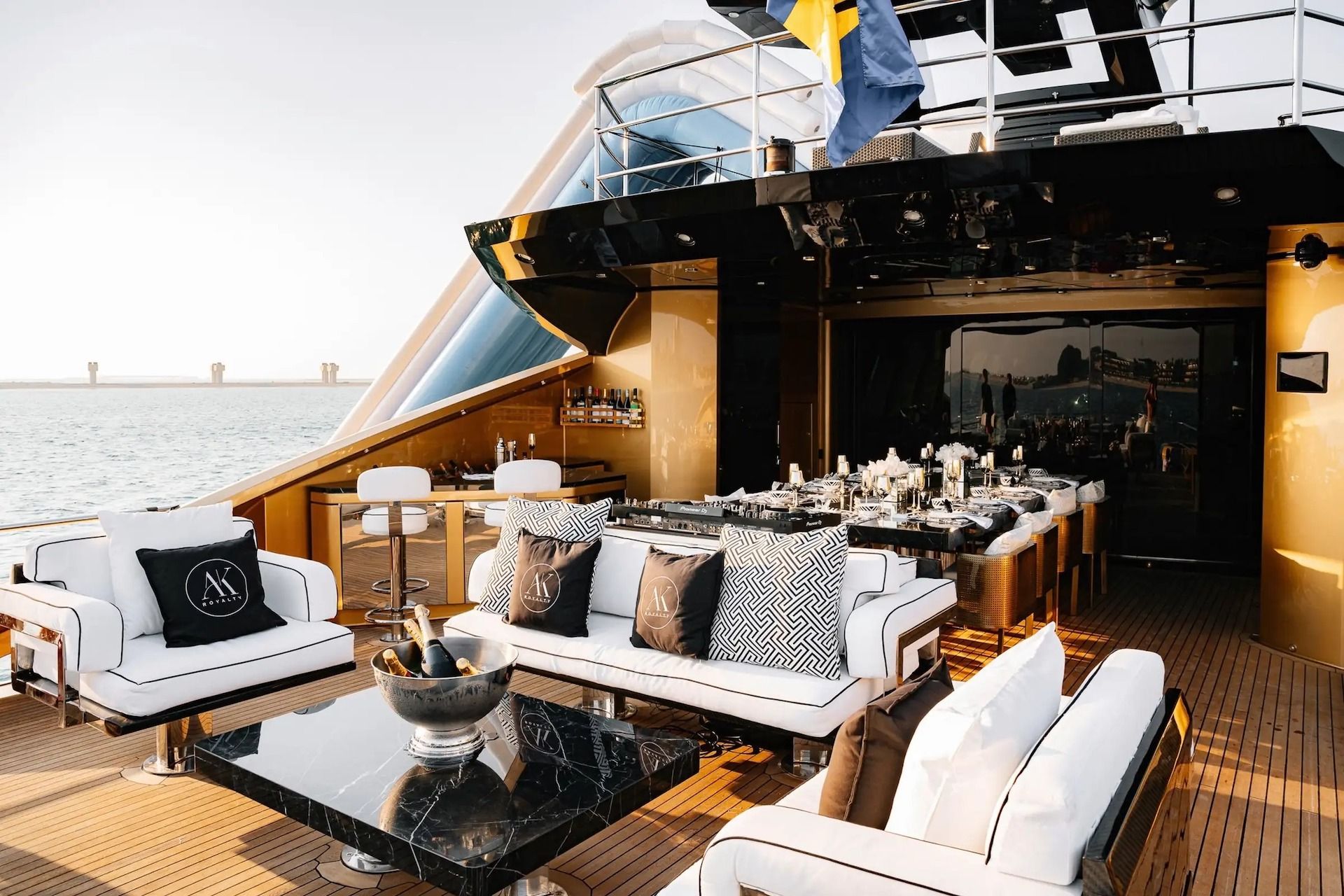 On Board the 24K Gold Superyacht AK Royalty