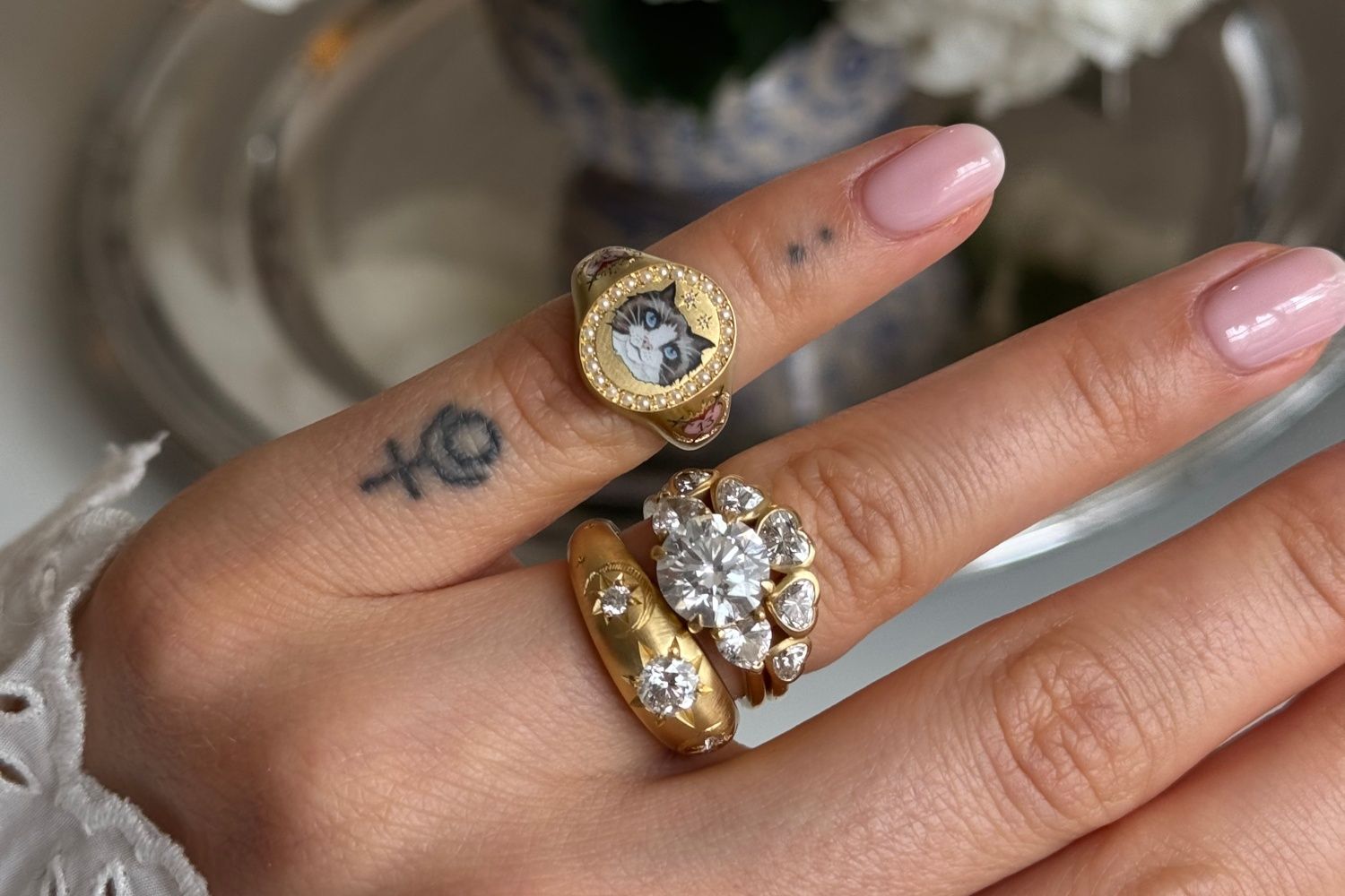 Gigi Hadid Gifts Taylor Swift a Bespoke Cat Ring by Cece Jewellery