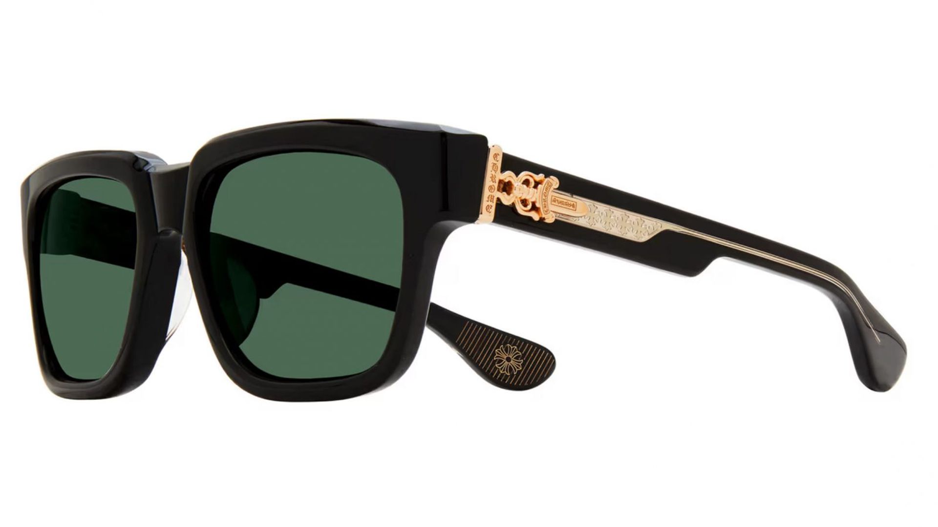 Puyi Optical Drops Exclusive 22K Gold Chrome Hearts Eyewear ...