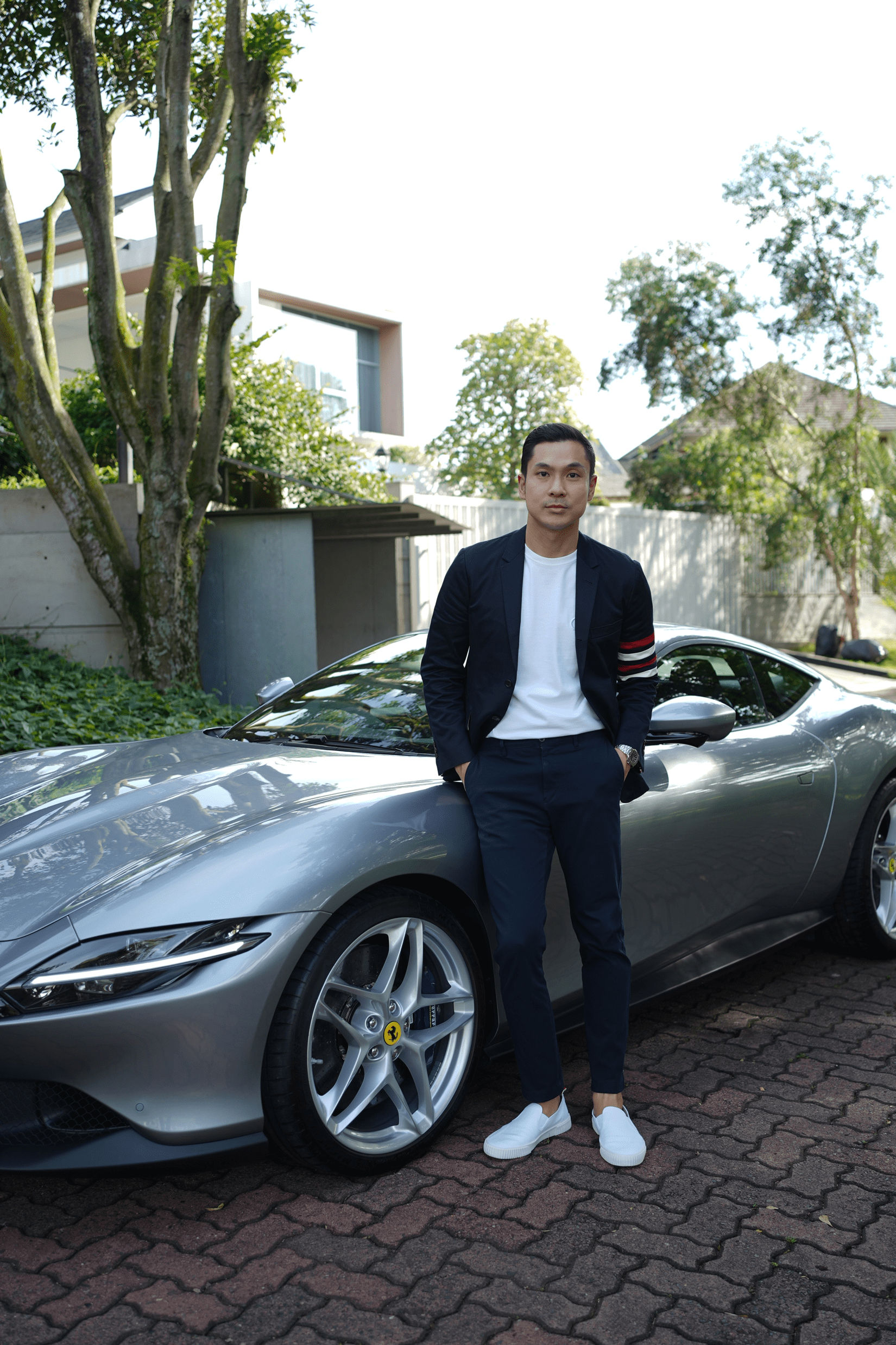 Harvey Moeis channels “La Nuova Dolce Vita” with the new Ferrari Roma