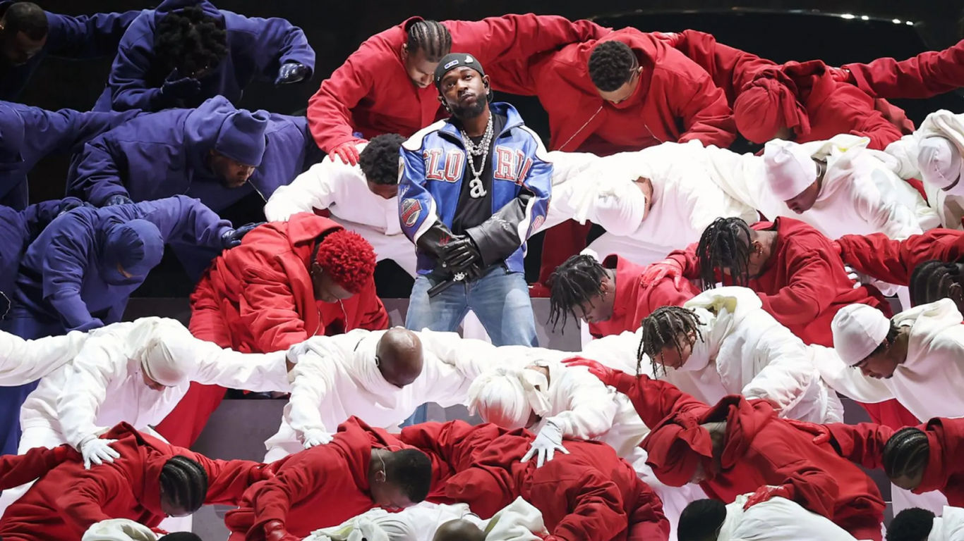 Easter eggs and disses in Kendrick Lamar's Super Bowl performance