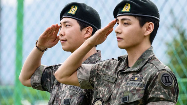 In South Korea, BTS RM and V have finished their military service