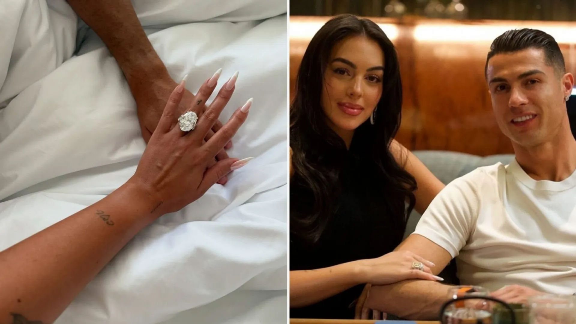 An initial glimpse of Ronaldo's ring for Georgina Rodriguez's engagement