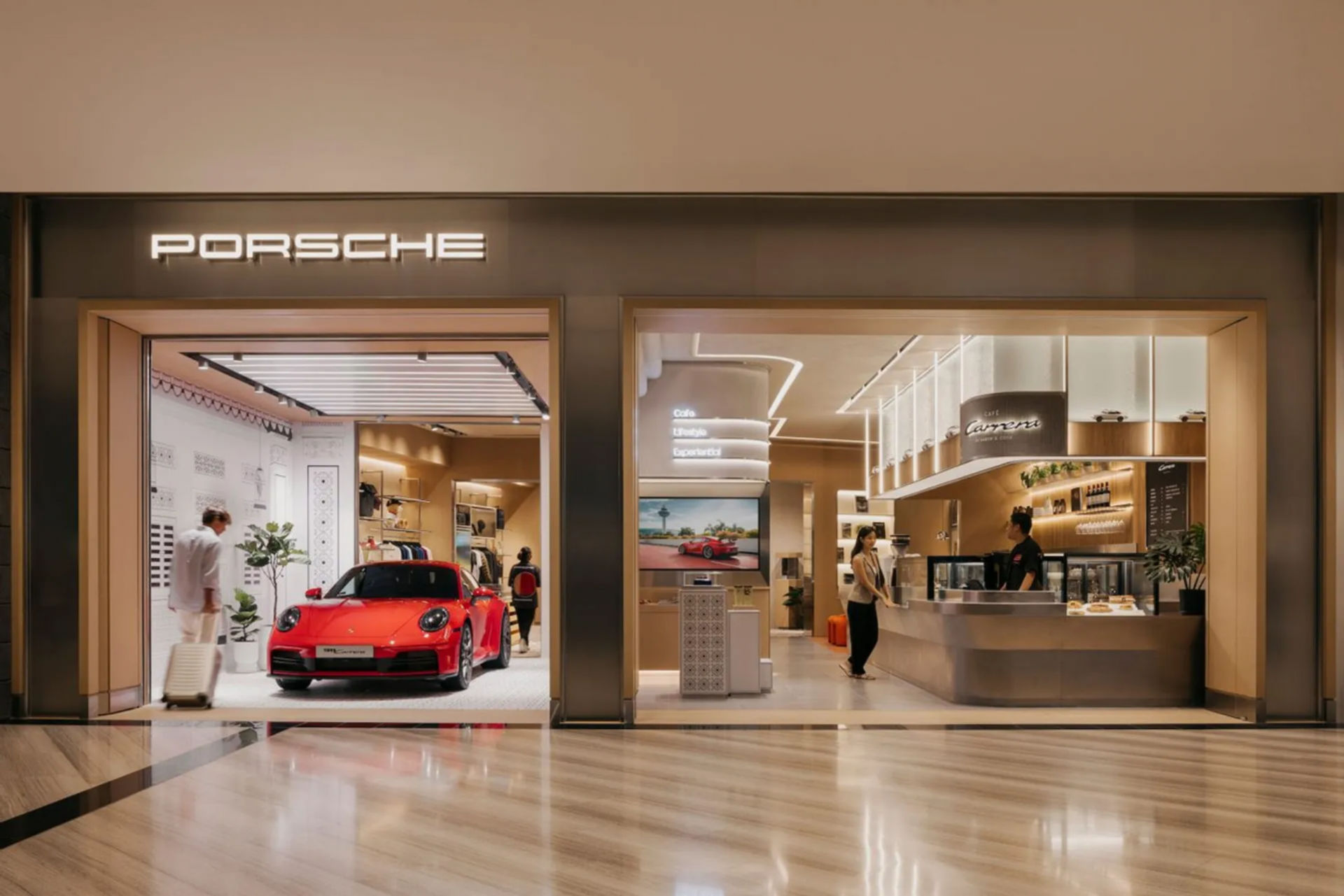 At Changi Jewel Singapore, Porsche unveils a new cafe and lifestyle area