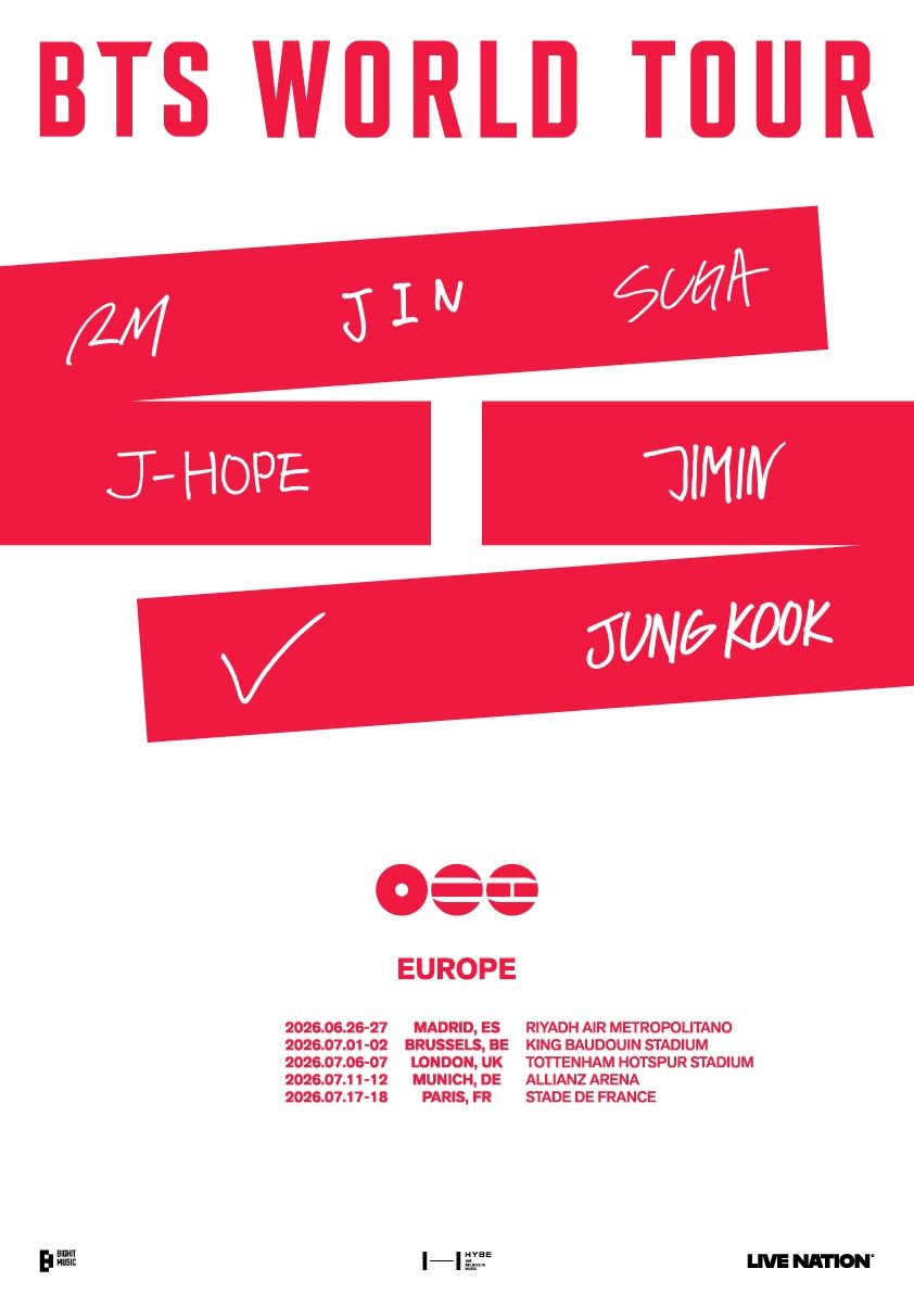 The BTS World Tour will start in April 2026 and make stops in Jakarta ...