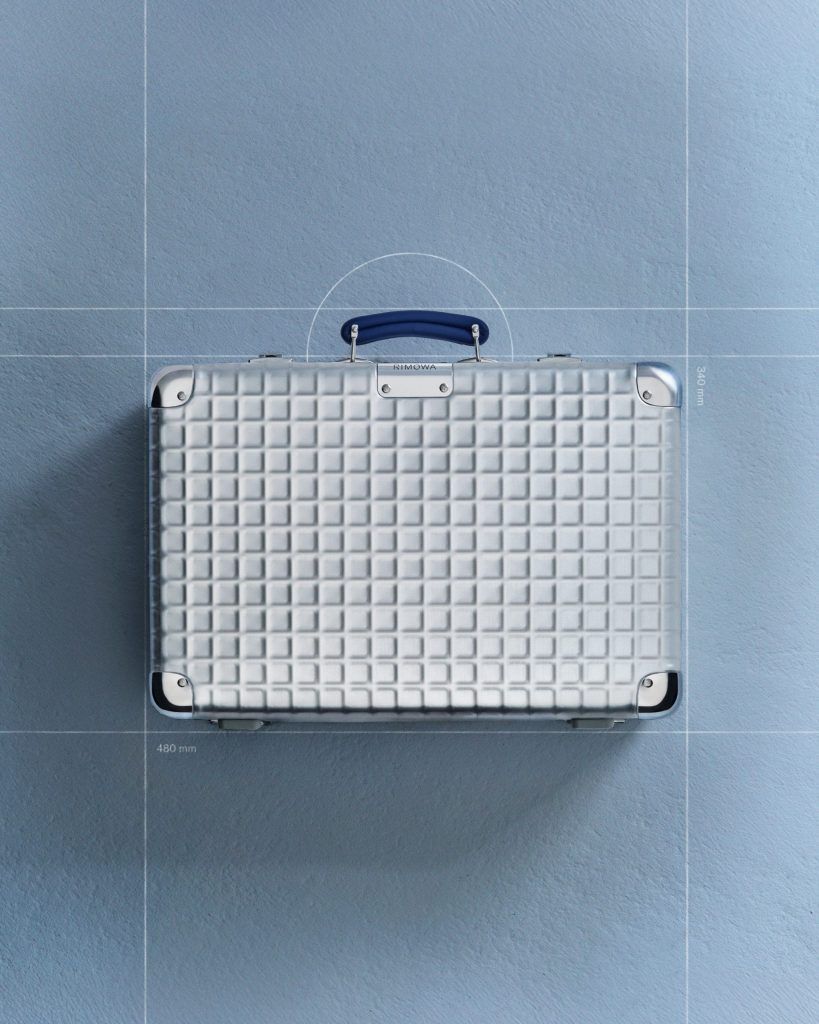 RIMOWA replaces grooves with grids in the latest limited-edition suitcase