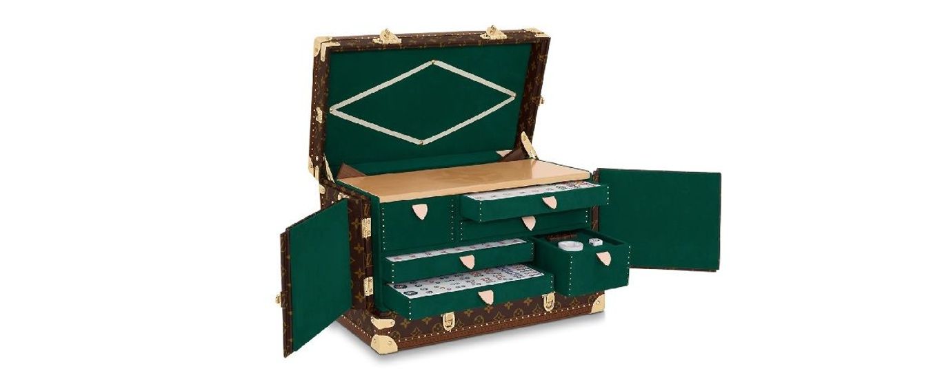 Louis Vuitton's new Vanity Mahjong set is made with pine green interior