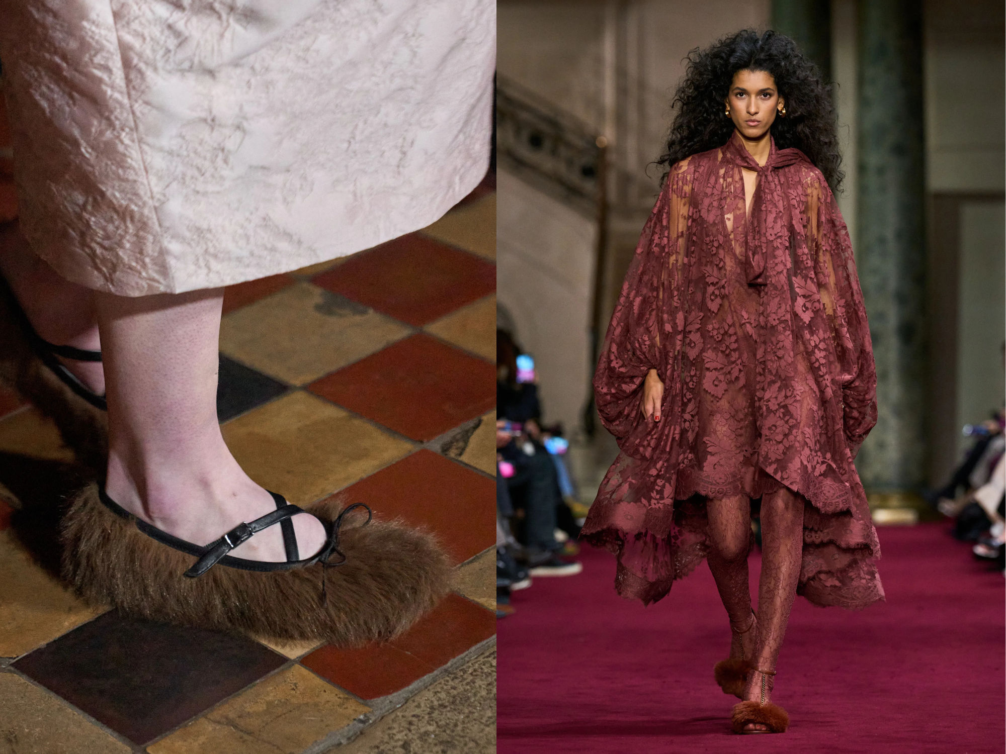 Style report: Furry shoes are afoot in Fall Winter 2024 collections ...