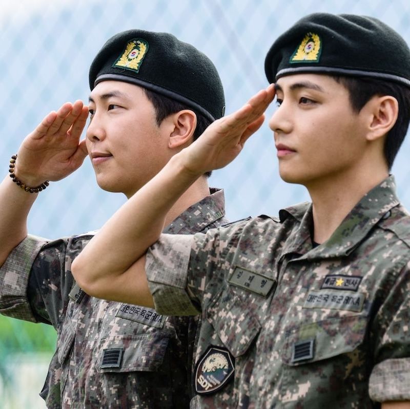 BTS RM and V just completed military service in South Korea ...
