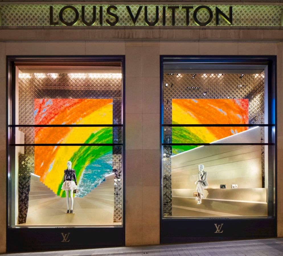 Louis Vuitton unveils rainbow-themed window displays across the world