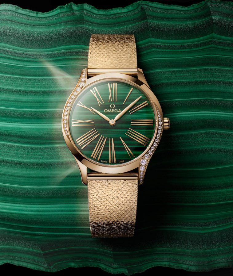 Omega's Trésor watches with malachite dials