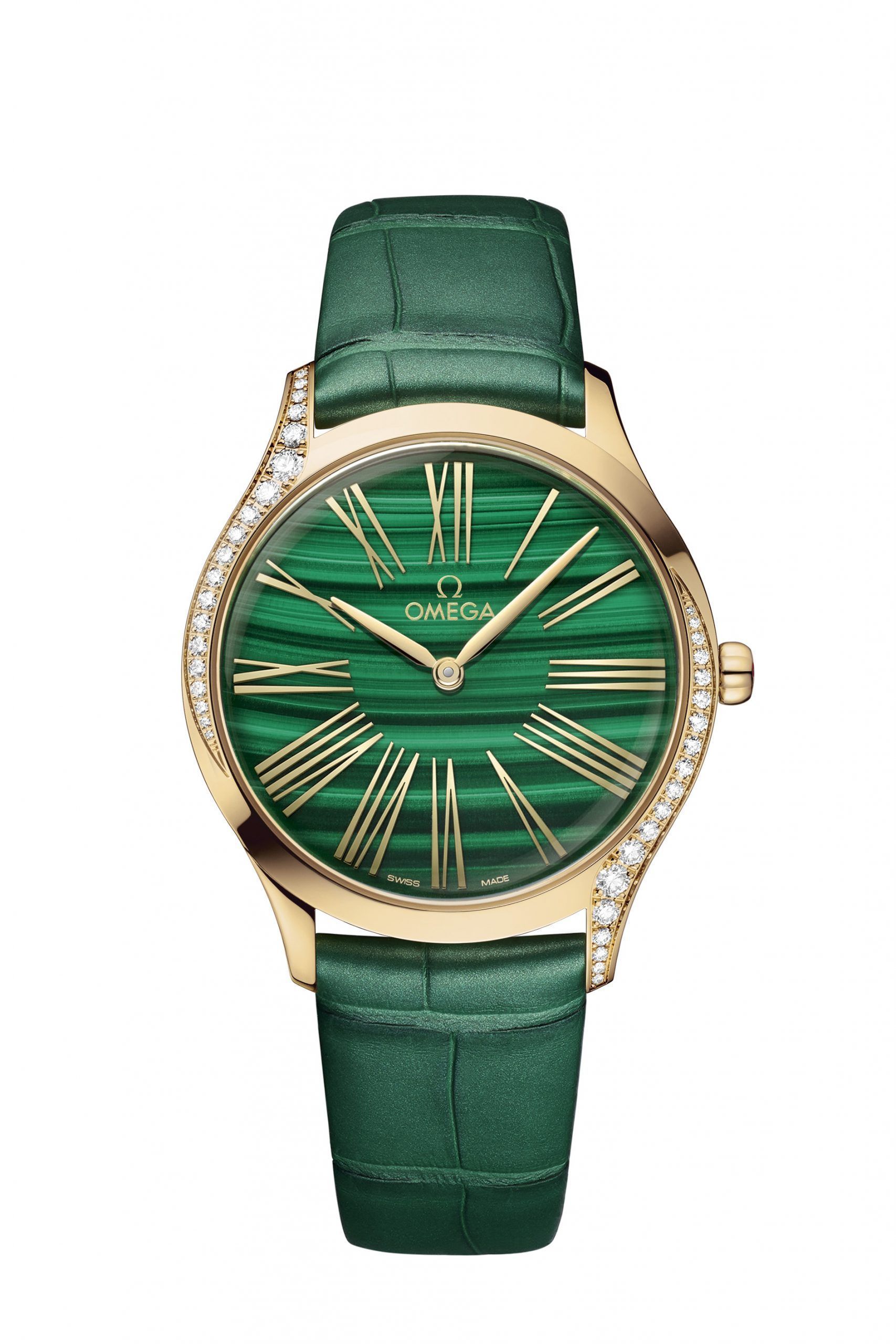Omega's Trésor watches with malachite dials