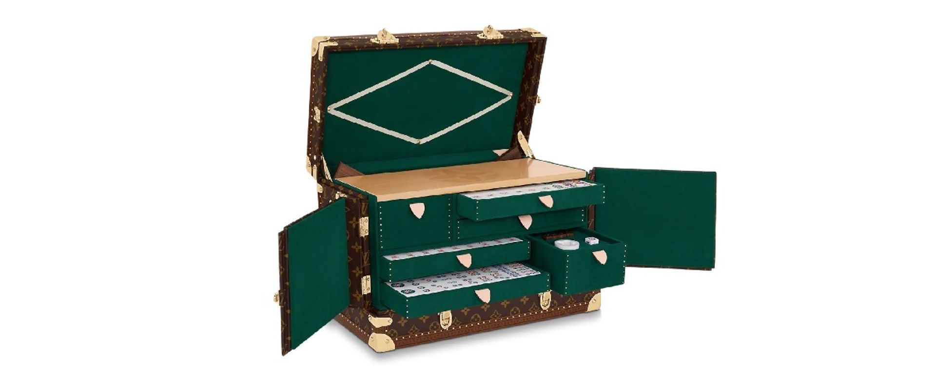 Louis Vuitton releases new Vanity Mahjong set with a pine green interior