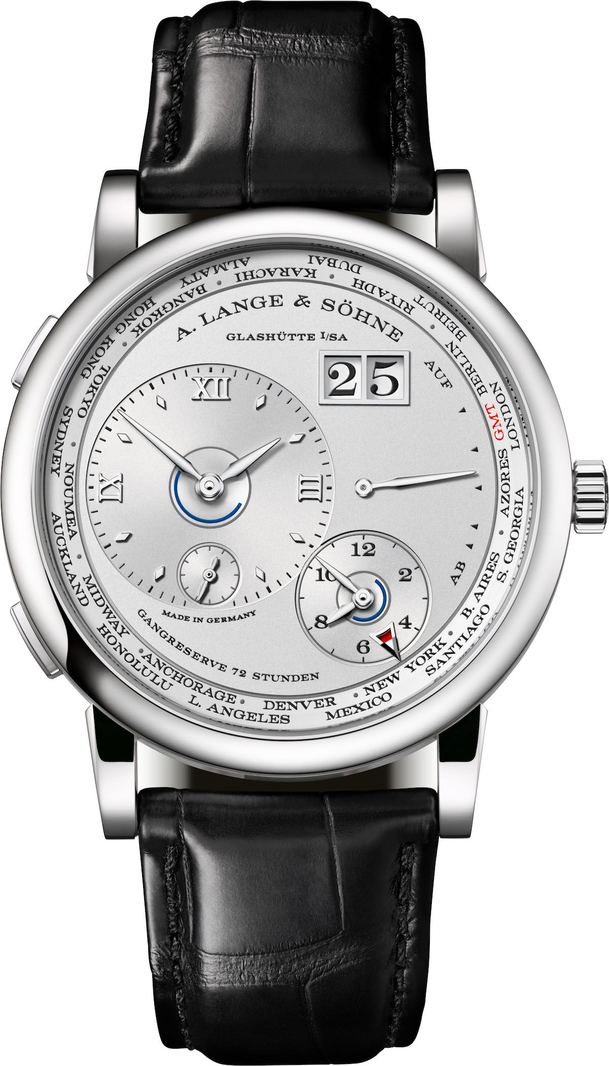 A. Lange & Söhne's Lange 1 Time Zone by is the perfect travel companion