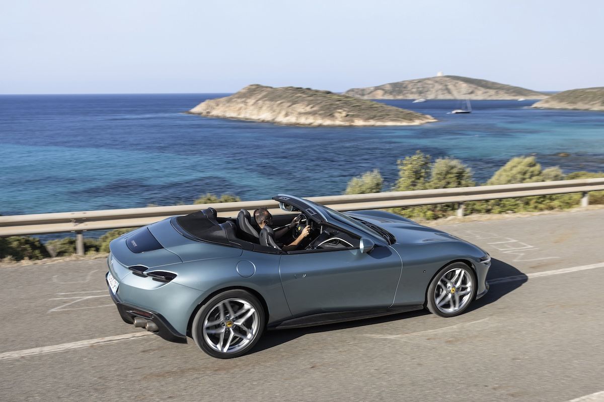 Test Driving Ferrari's Spider Roma in Sardina