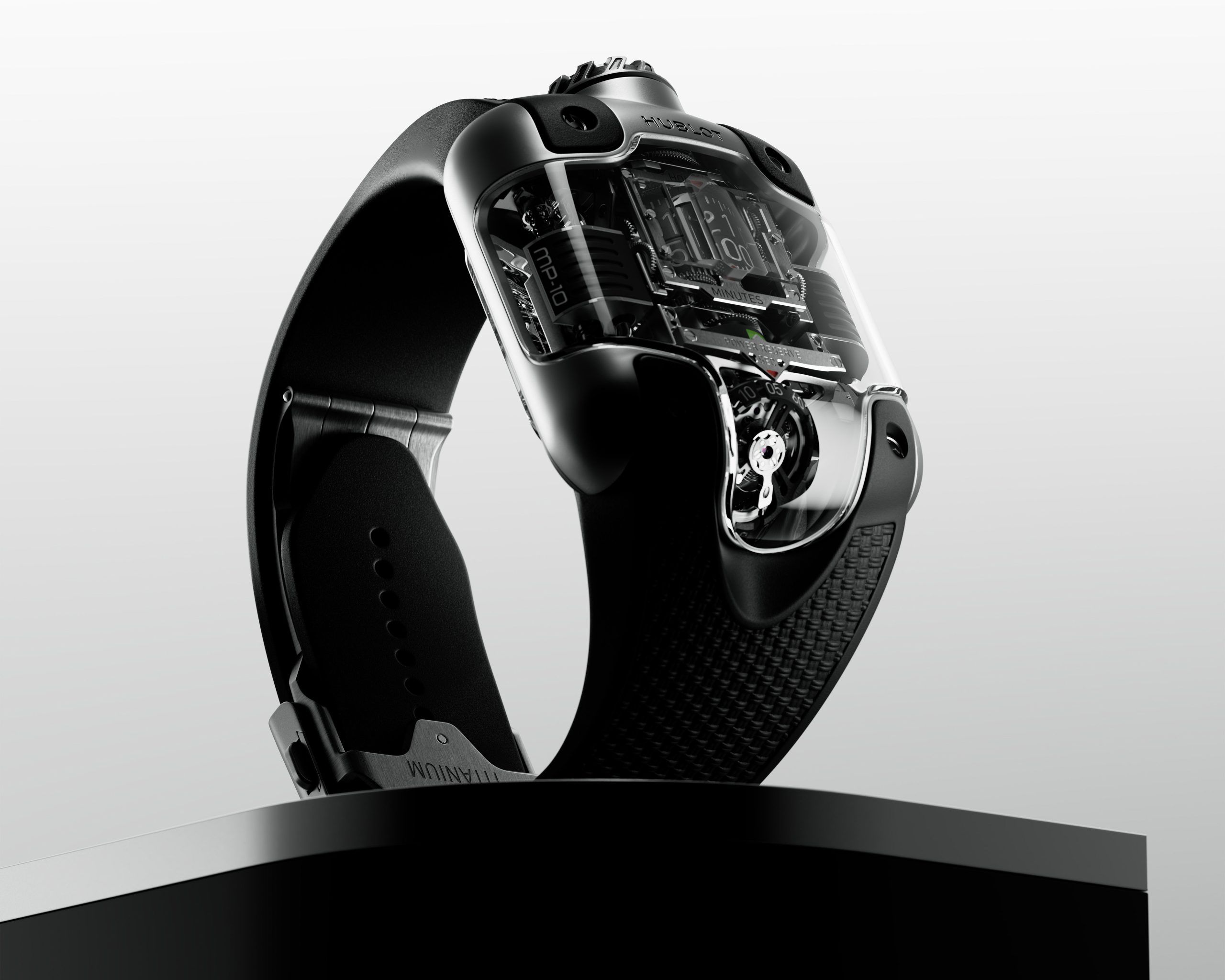 Close Up: Hublot's MP-10 Tourbillon Weight Energy System Titanium