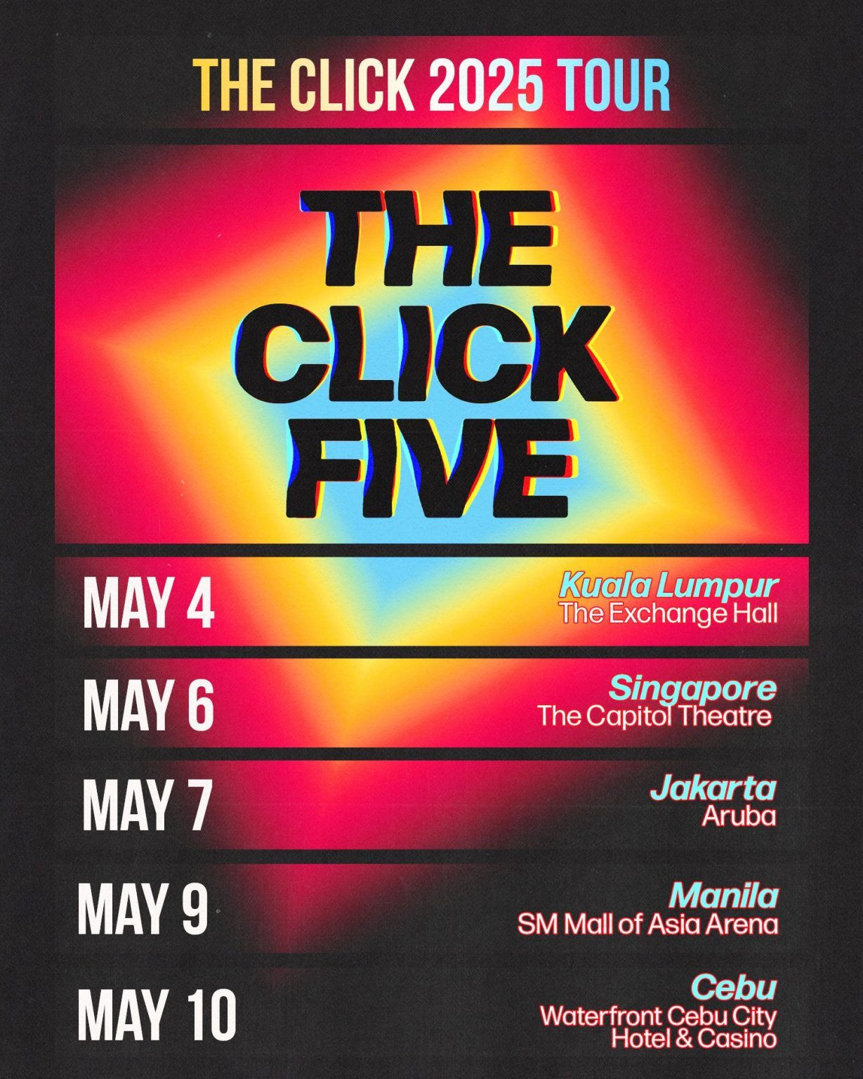 The Click Five 2025 tour in Singapore: All the details – PrestigeOnline ...