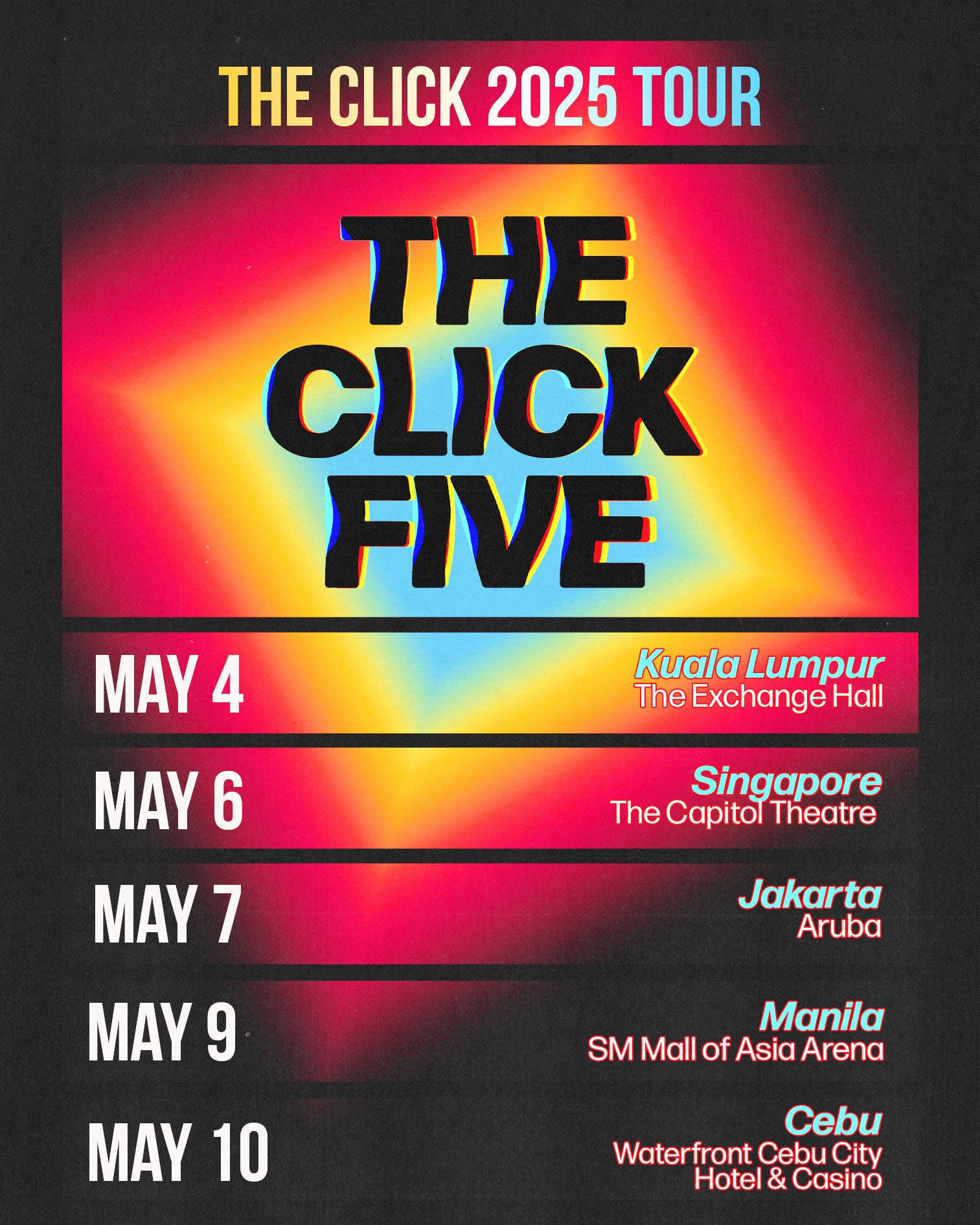 The Click Five 2025 tour in Singapore: All the details – PrestigeOnline ...