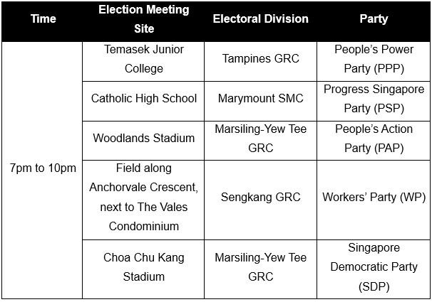GE2025: Election results, Polling Day, timeline and rally schedule