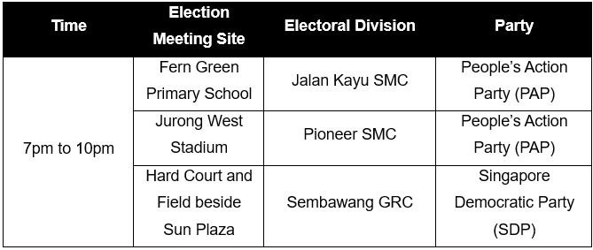 GE2025: Election results, Polling Day, timeline and rally schedule