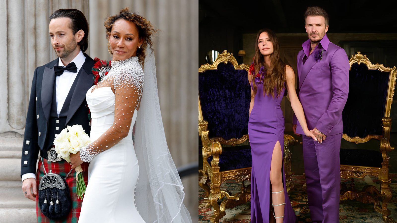 Ranking the iconic wedding looks of Spice Girls members ...