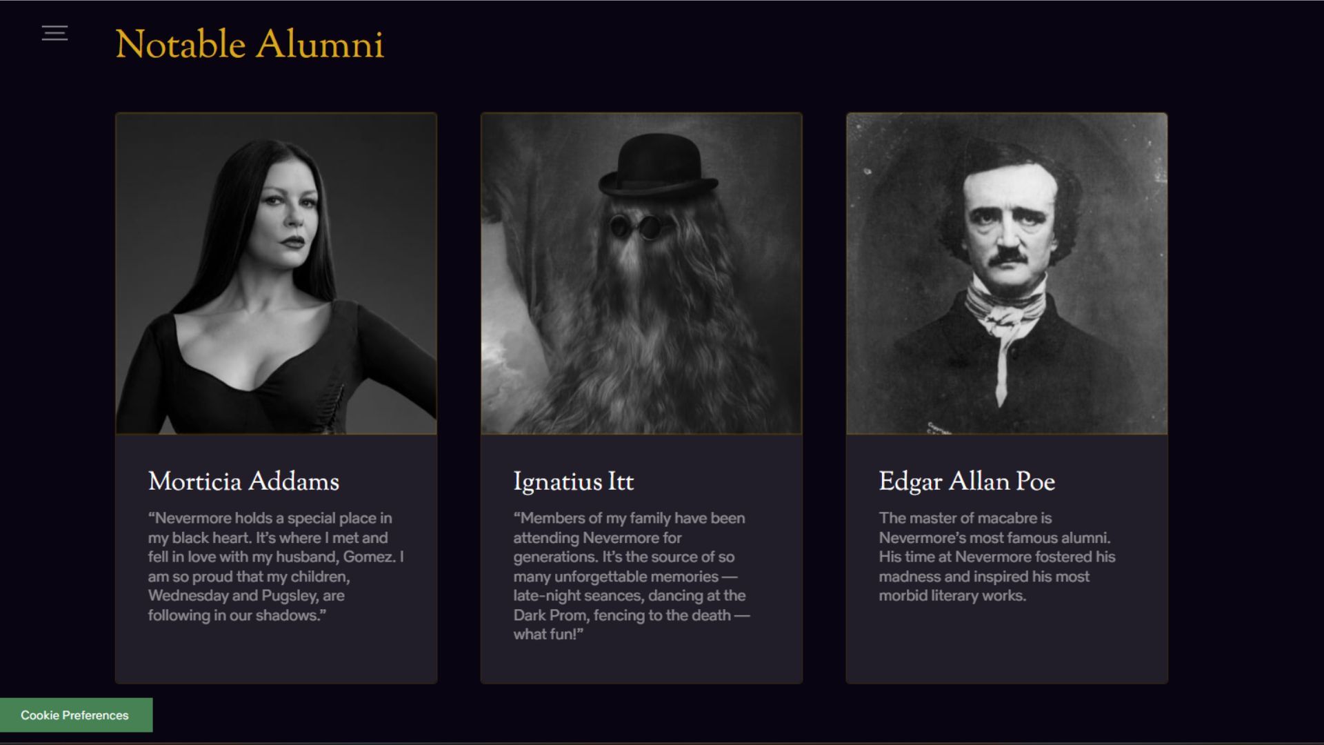 How to take the Wednesday Nevermore Academy Outcasts quiz