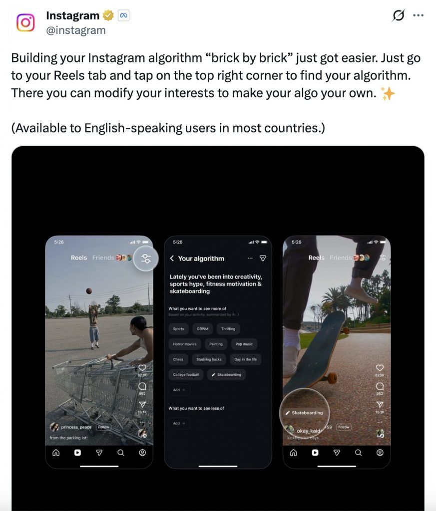 How to use Your Algorithm and share it on Instagram Stories