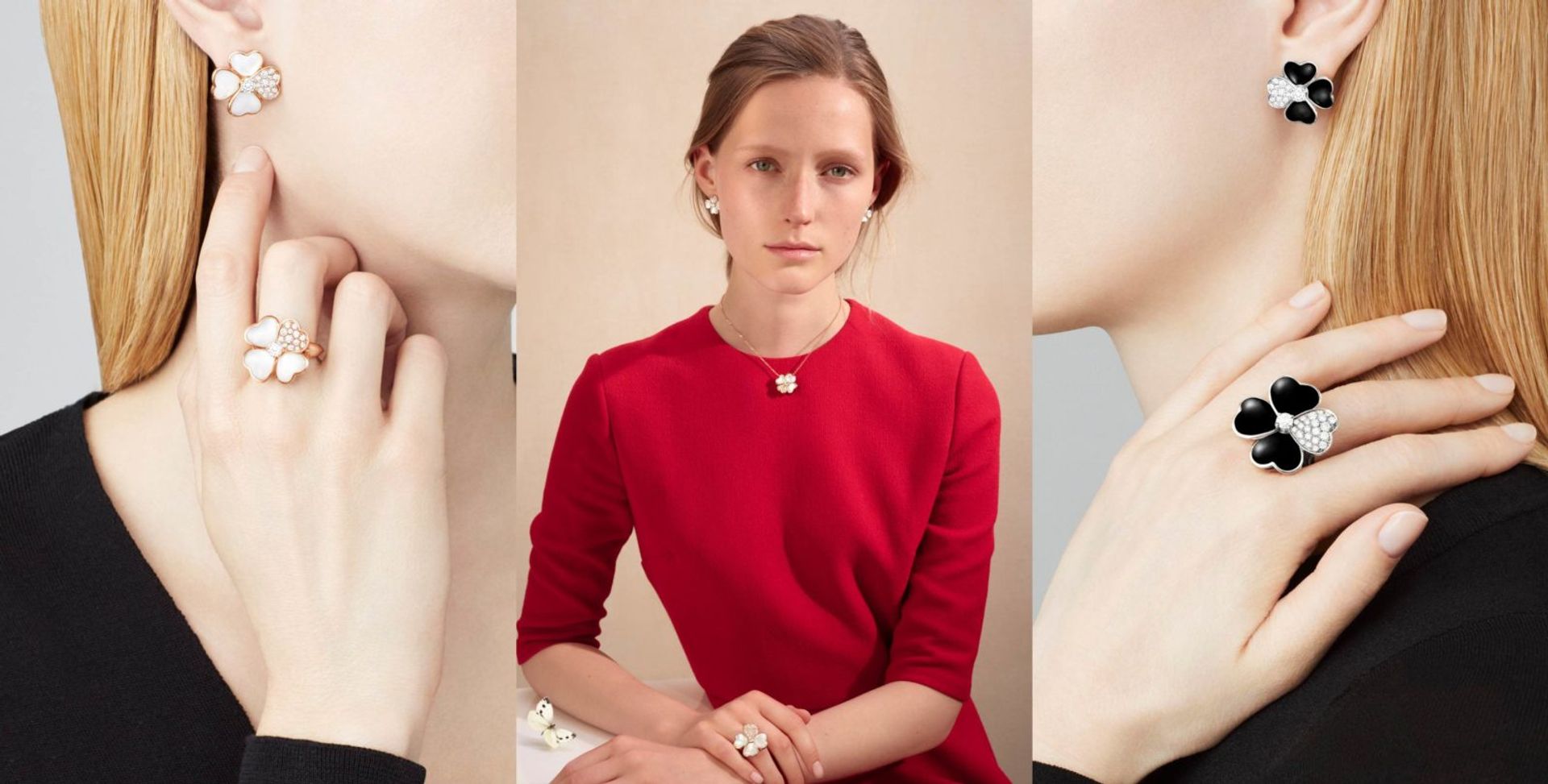 Flowers bloom in black and white for Van Cleef's Cosmos Collection