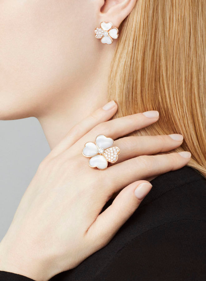 Flowers bloom in black and white for Van Cleef's Cosmos Collection