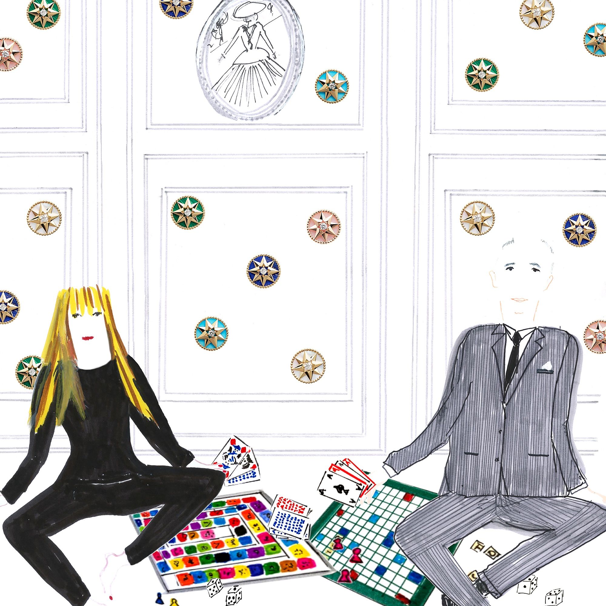Dior Unveils Victoire De Castellane Sketches Of Dior Rose Des Vents