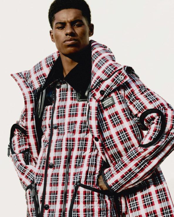 Burberry taps English footballer Marcus Rashford for a festive campaign
