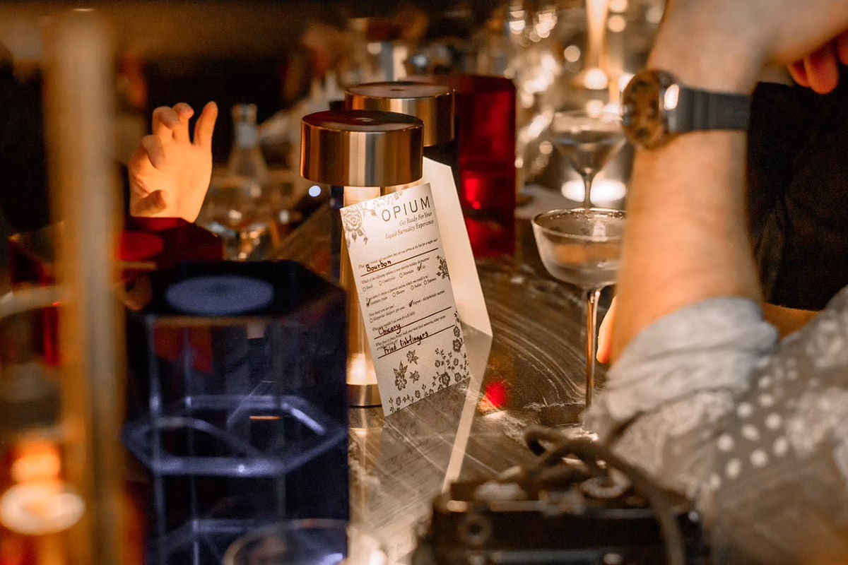 In Person: Matteo Cadeddu Creates 'Surreal Sips' at Opium Bar ...
