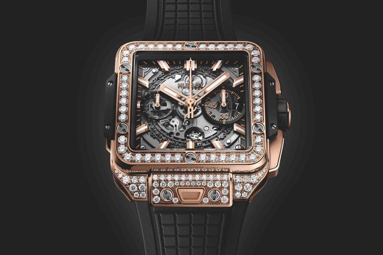 HUBLOT’s Square Bang Unico Collection of Eight Diamond-Set Editions